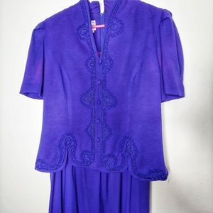 karin stevens | Dresses | Karin Stevens Mock 2piece Blue Dress | Poshmark